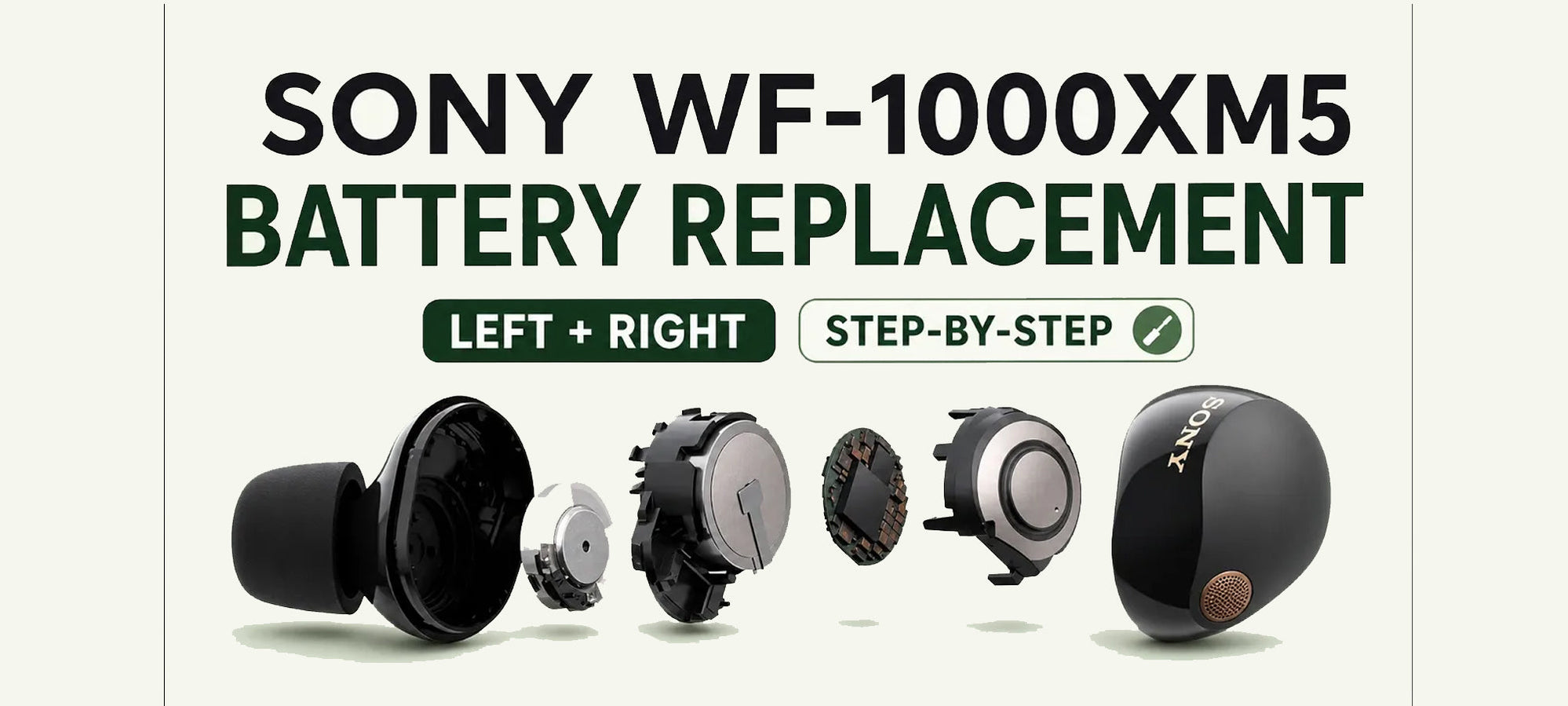 Sony WF-1000XM5 Battery Replacement (Left + Right) DIY — Joe's Gaming ...
