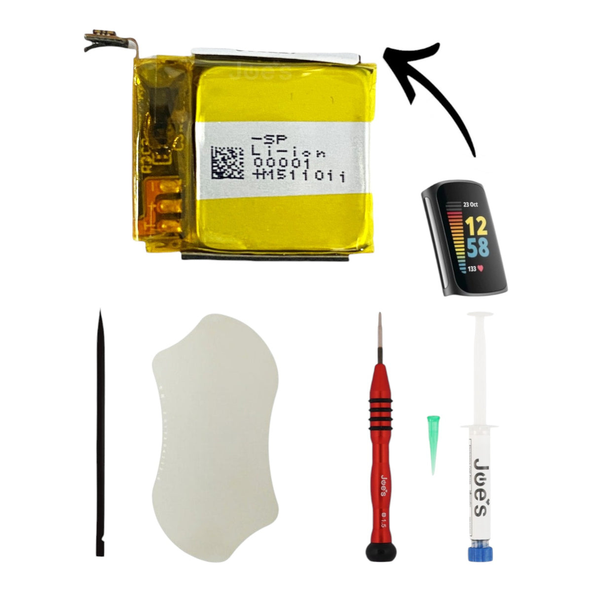 Fitbit Charge 5 FB421 Fitness Tracker Repair Spare 65mAh Battery Repla ...