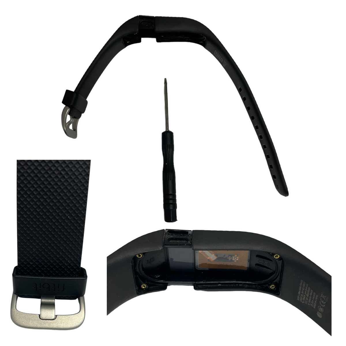 Fitbit Charge HR Wristband Bands Replacement Repair Kit [Small] (Black ...