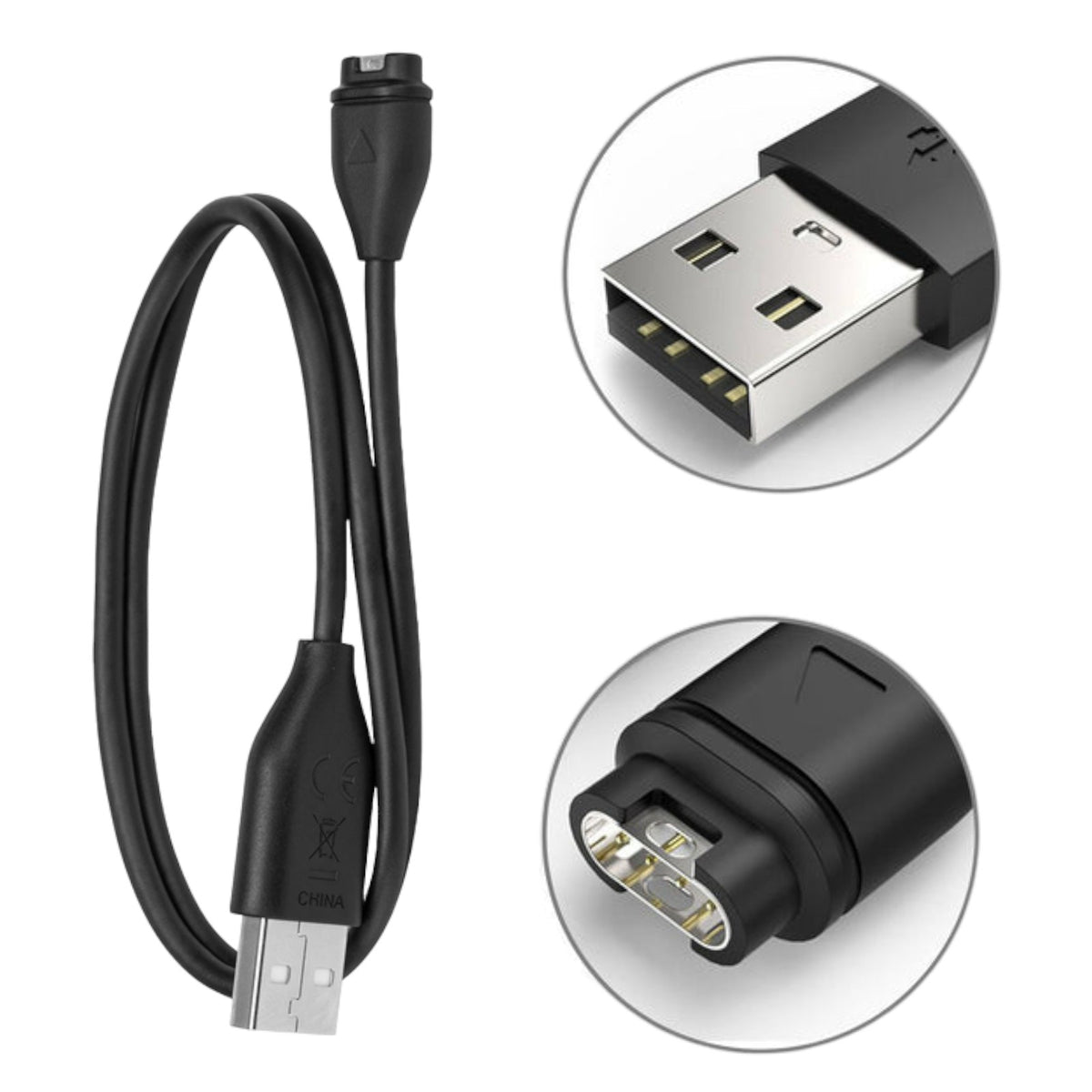 Garmin Smartwatch Replacement Charger Cable USB 1.5' OEM (Black) - Acc ...