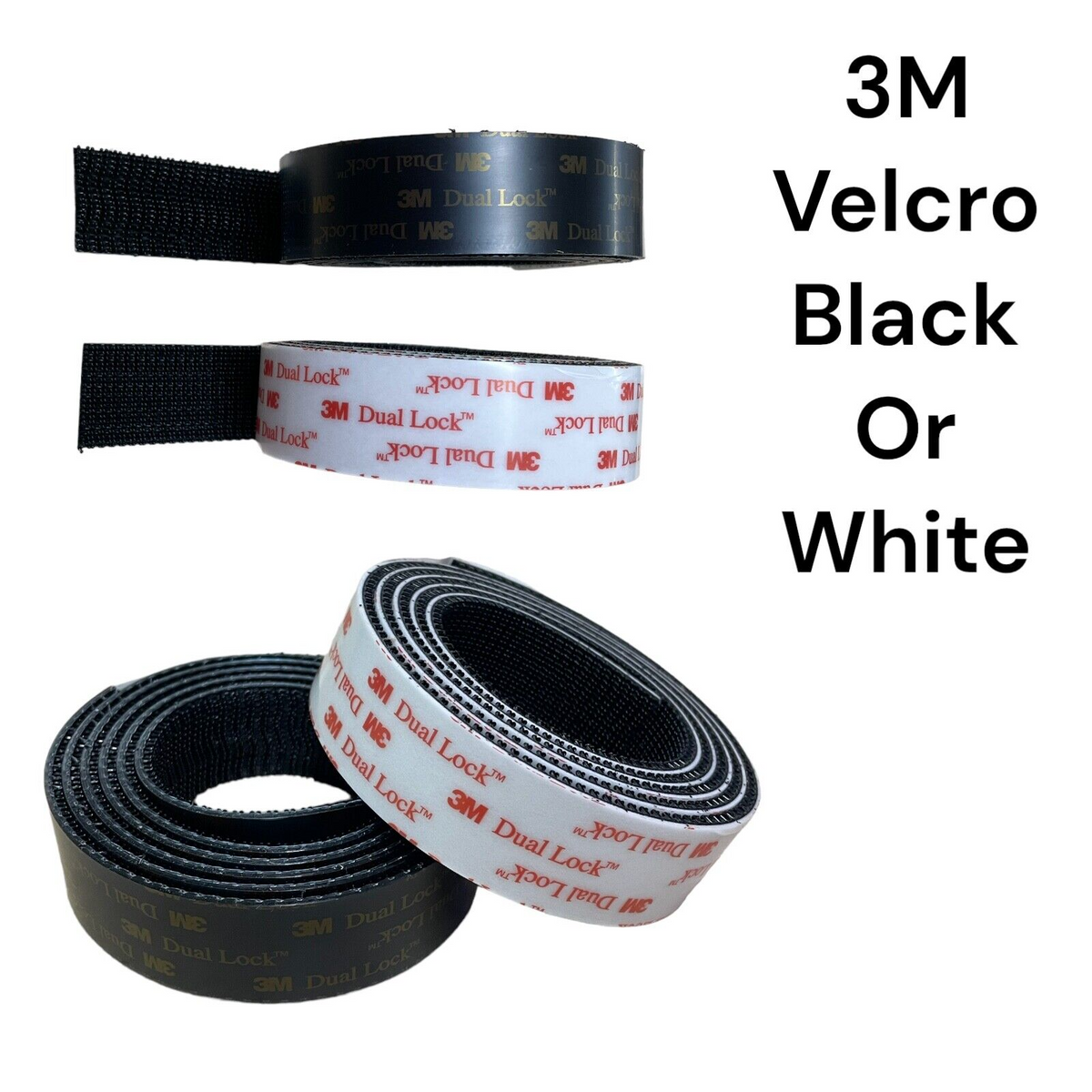 3M Dual Lock Velcro Reclosable Fastener Heavy Duty SJ3550 SJ3550CF Bla ...